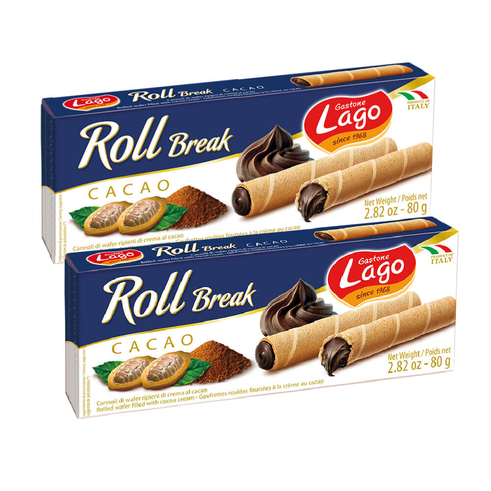 Lago Roll Break Cocoa Cream Wafer 2x80gm – The Fresh Market