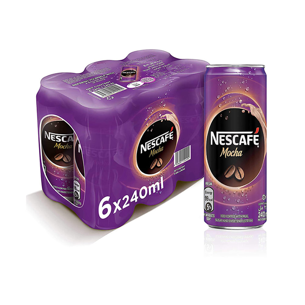 Buy Nescafe RTD Mocha Chilled Coffee Can 240mlx6 - Shop On The Fresh ...